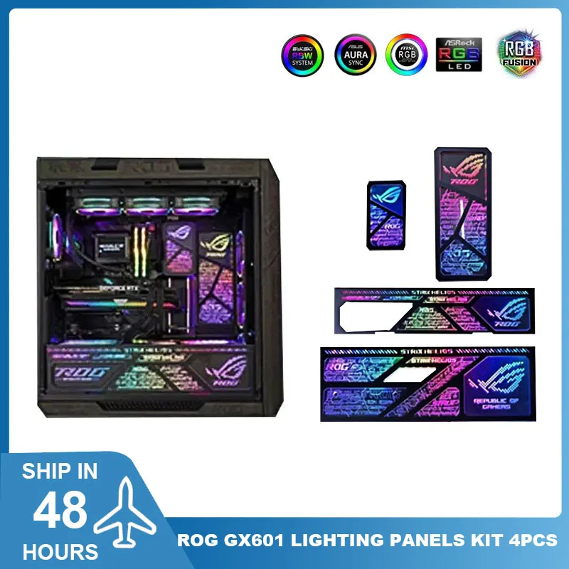 MOD GX601 케이스 조명 패널 키트, ROG Strix Helios 게이머 섀시 수리 라이트 보드 플레이트, UV PC ...