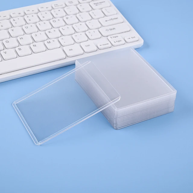 25PCS Transparent PVC Card Sleeves Game Card Hard Plastic Card Sleeves ...