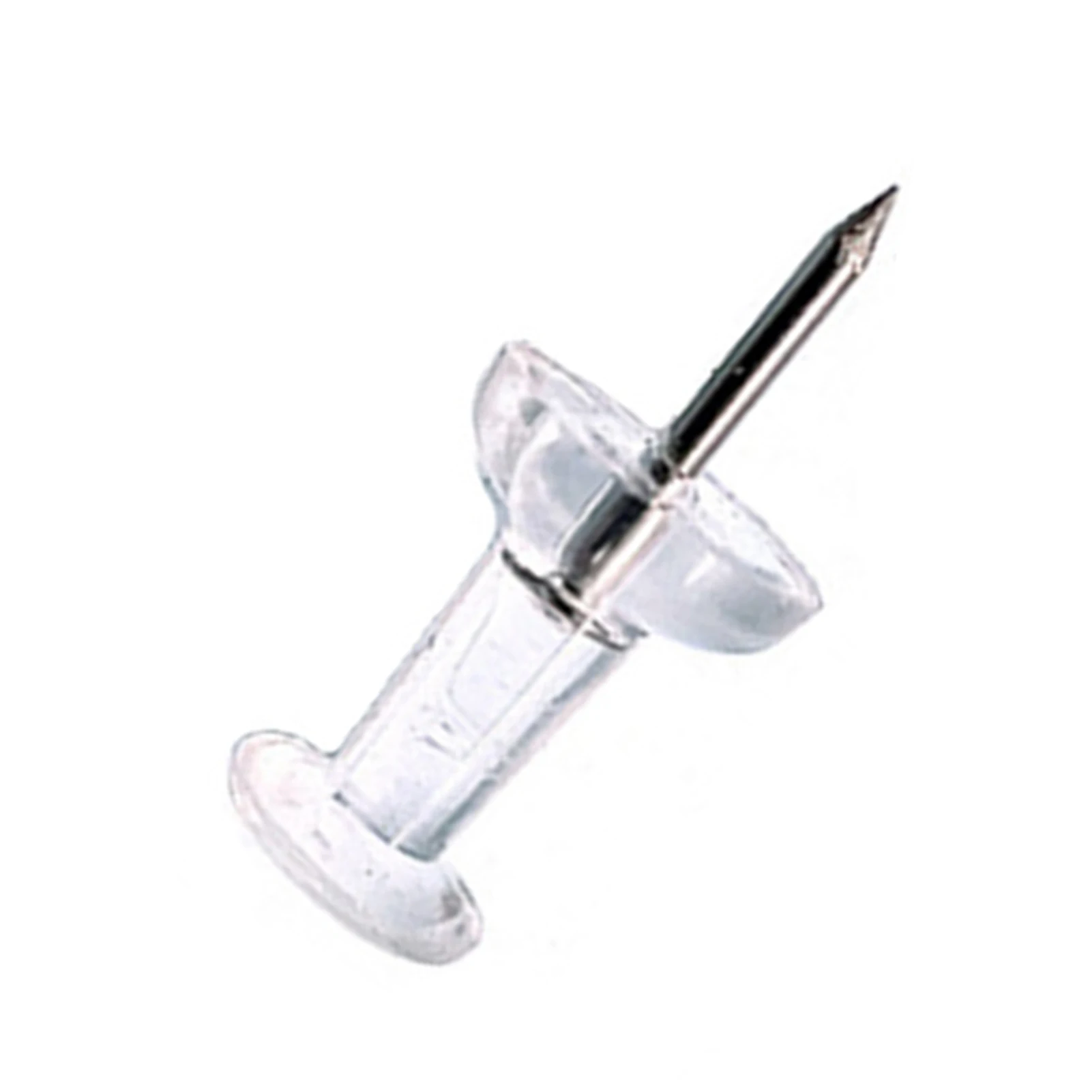 60pcs-Push-Pins-Tacks-Clear-Plastic-Head-Steel-Point-Pushpins ...