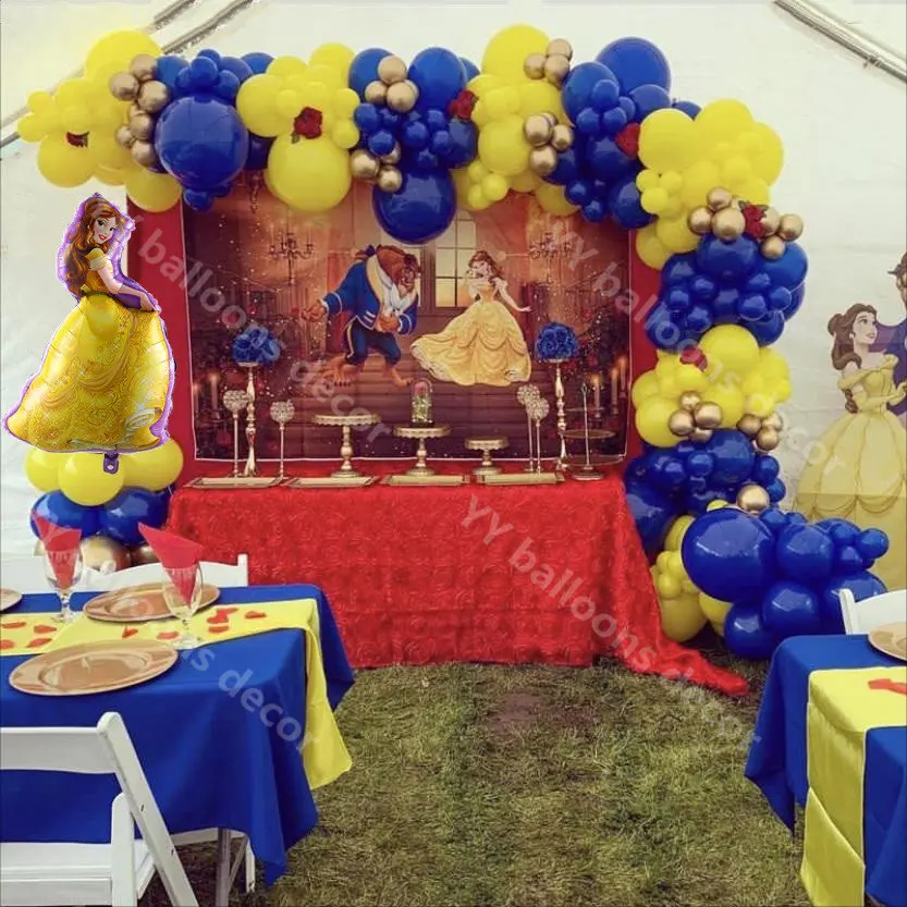 173pcs-Set-Disney-Beauty-And-The-Beast-Balloon-Garland-Arch-Kit ...