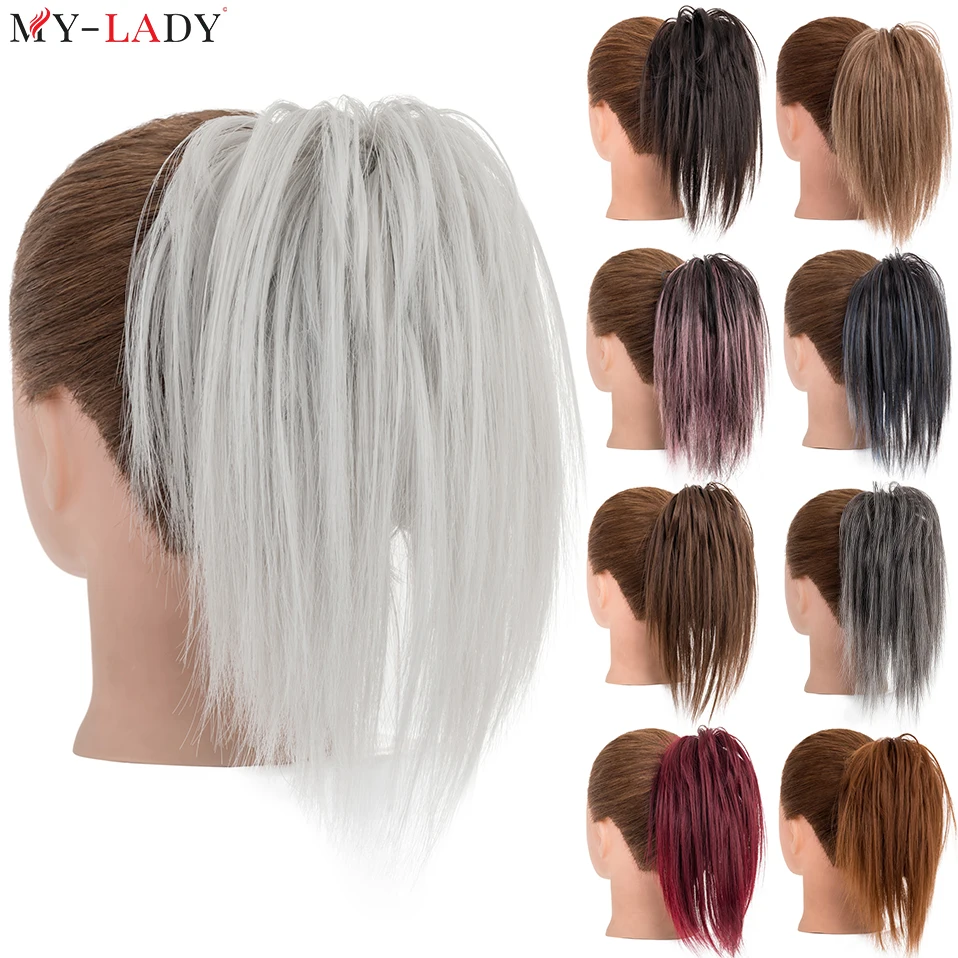 My-Lady-Synthetic-Straight-Messy-Claw-Hair-Bun-Scrunchy-Fake-False-Hair ...