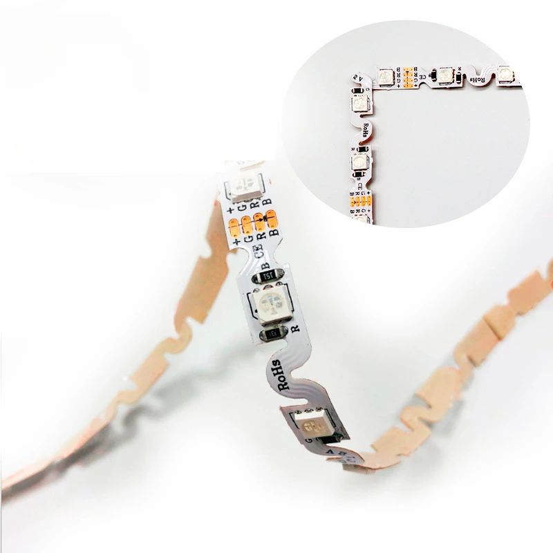 12V-S-Shape-Foldable-Led-Strip-Light-DIY-48-60-Leds-8mm-LED-Strip-Tape ...