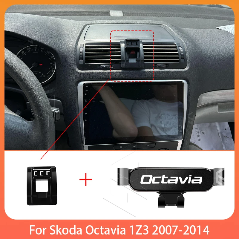 Phone Holde Car For Skoda Octavia 1Z3 2007-2014 Mobile Support Special ...