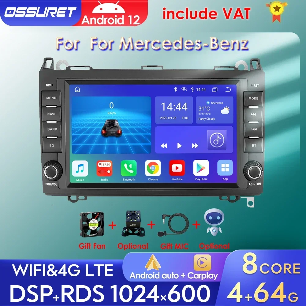 8-Inch-Android-12-Car-Radio-Stereo-Multimedia-Player-For-Mercedes-Benz ...