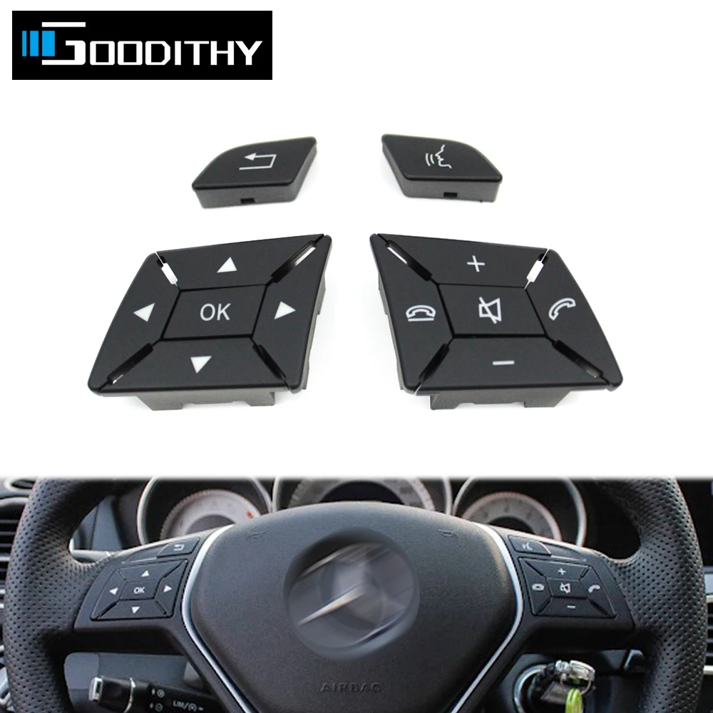 Car-Steering-Wheel-Switch-Button-Menu-Control-Cover-For-Mercedes-Benz-C ...
