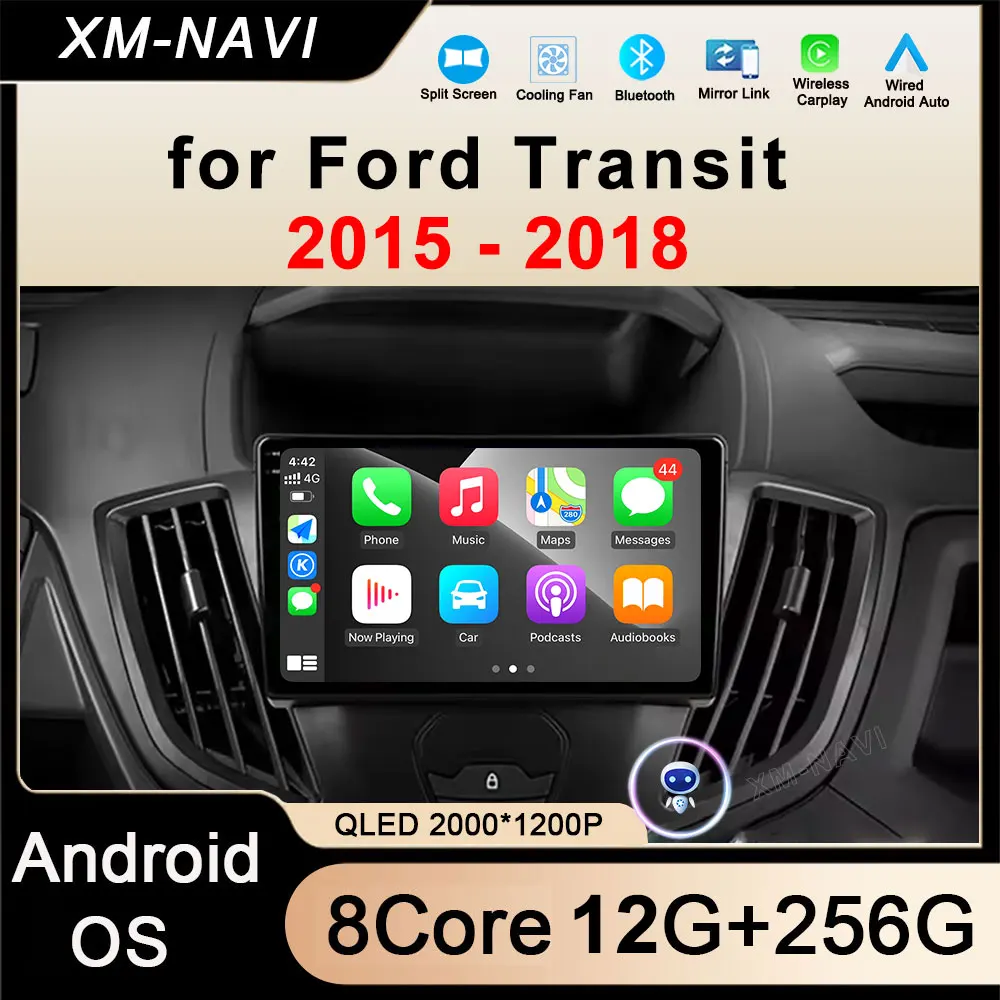 9 INCH Android OS Car Radio For Ford Transit 2015 2016 2017 2018 ...