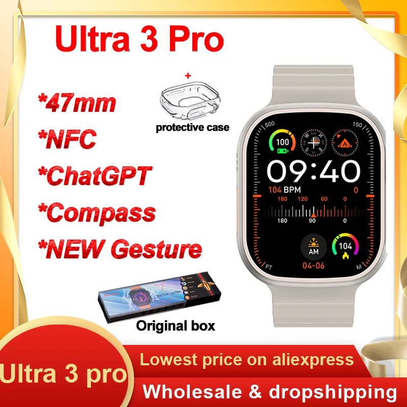 Microwear-Ultra-3-Pro-Smartwatch-para-Homens-e-Mulheres-NFC-B-ssola ...