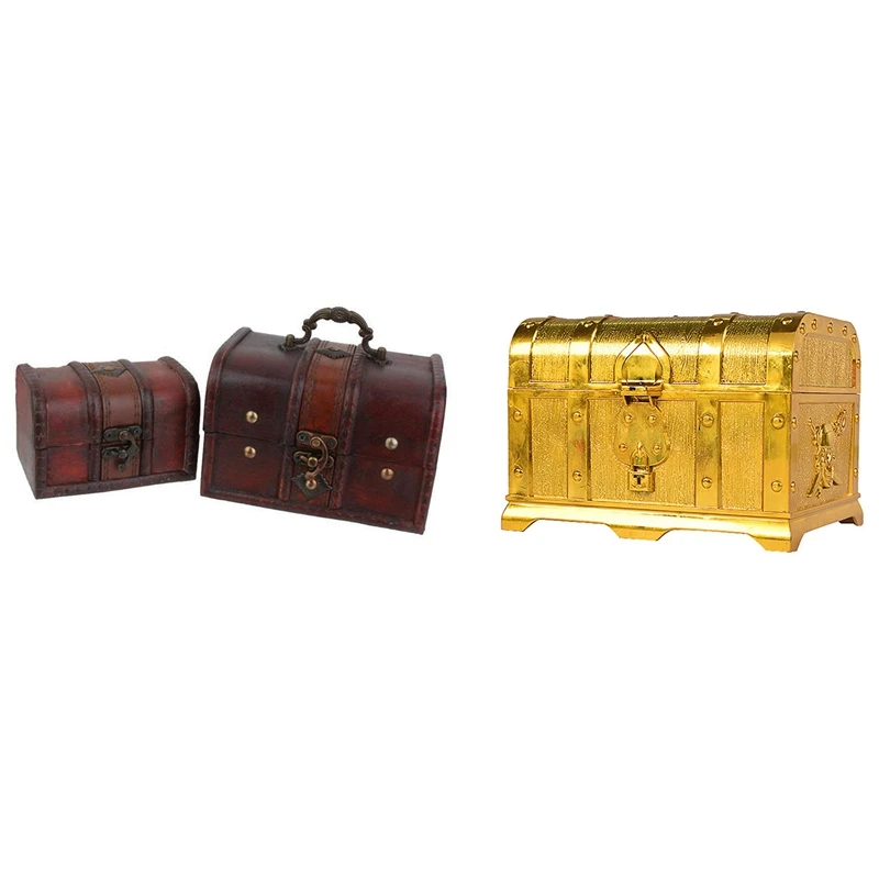 Large Wooden Pirate Treasure Chest