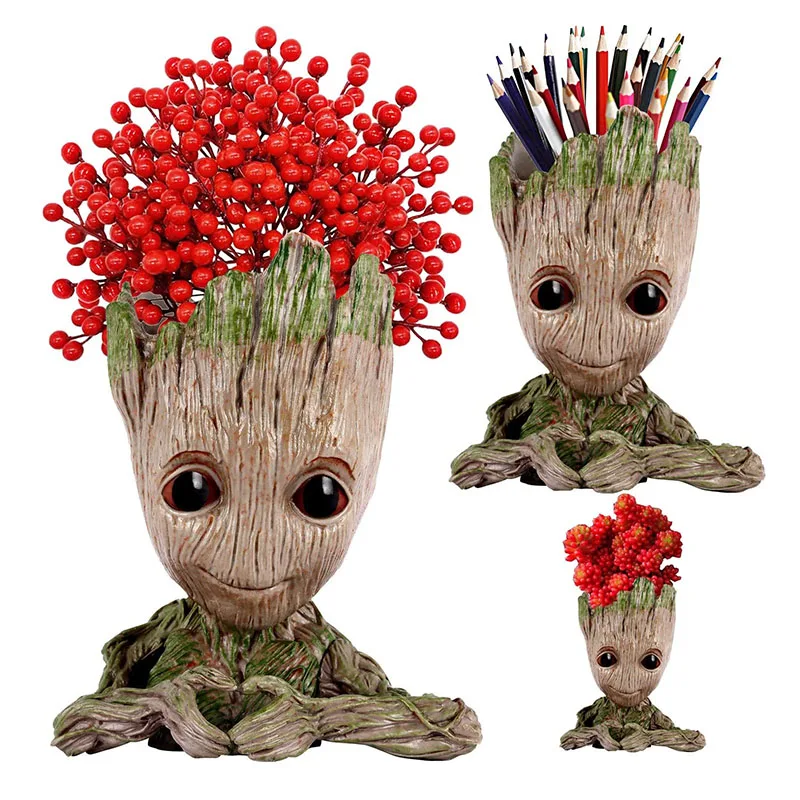 High Quality Baby Groot Flower Pots Home Decor Vase Tree Man Miniature ...