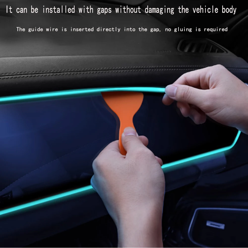 5V DIY LED Strip Car Interior Atmosphere Lighting Flexible Light Line ...