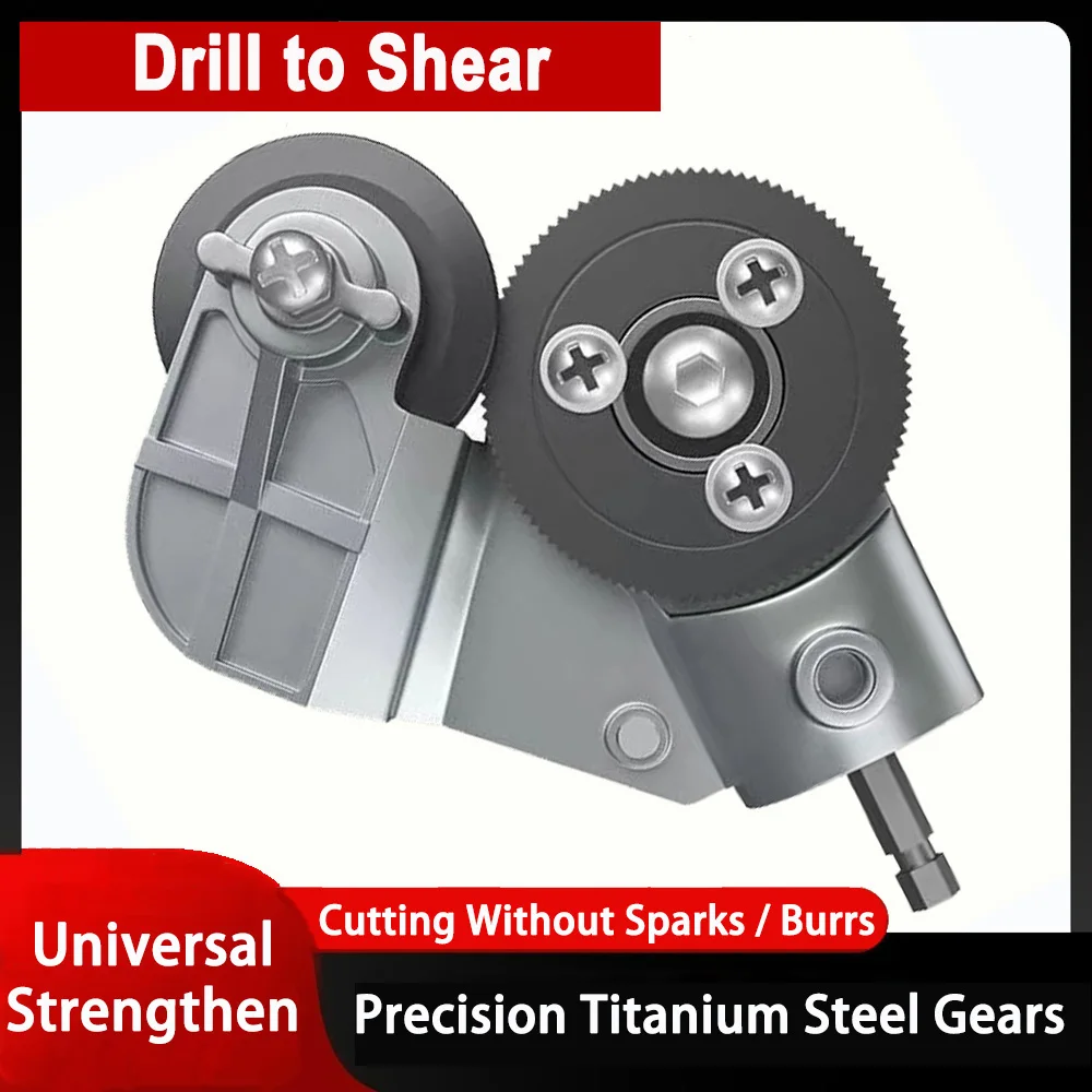 Titanium-Steel-Electric-Drill-Plate-Cutter-Metal-Sheet-Adapter-Tools ...
