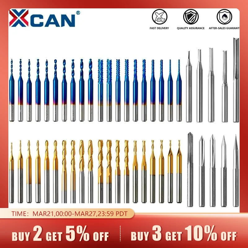 XCAN-freze-kesicisi-50-adet-Tungsten-karb-r-End-Mill-freze-u-lar-1-8 ...