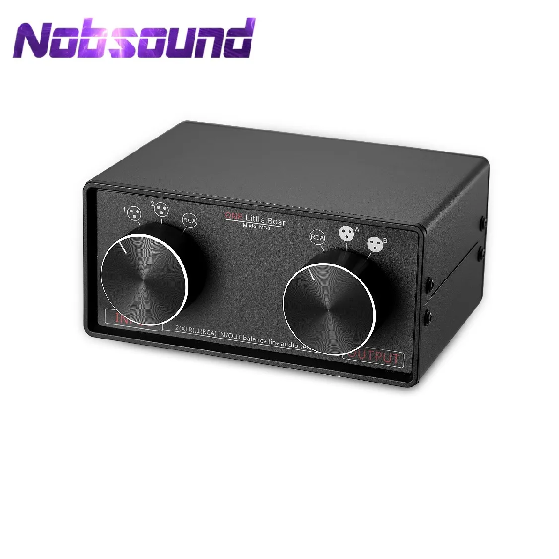 Nobsound 3-IN-3-OUT XLR Balanced / RCA Stereo Converter Audio Selector ...