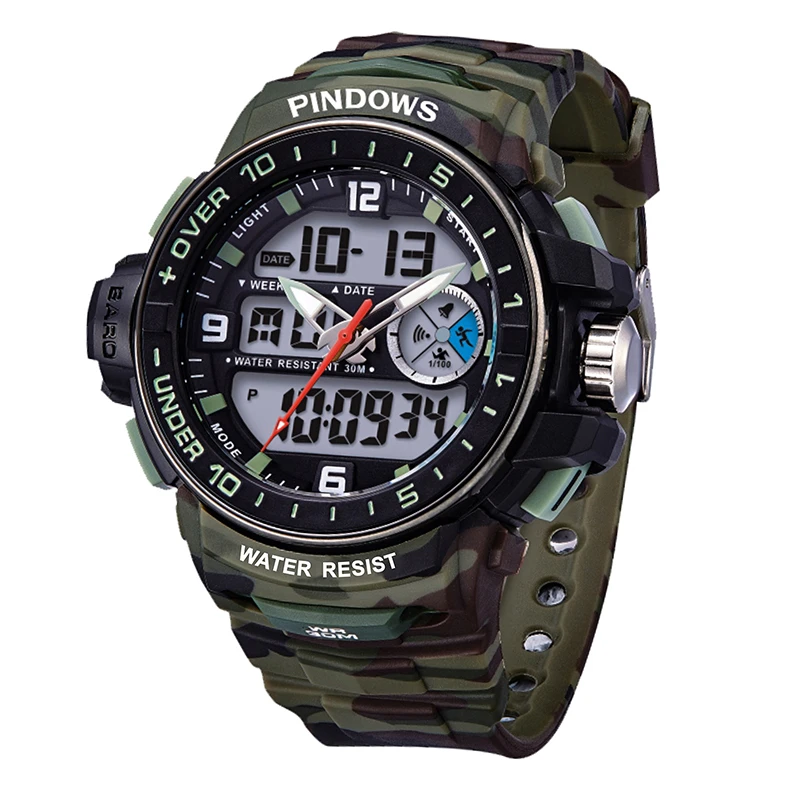 Fashion Digital Military Tactical Watch Man Sport Survival Smart Diving ...