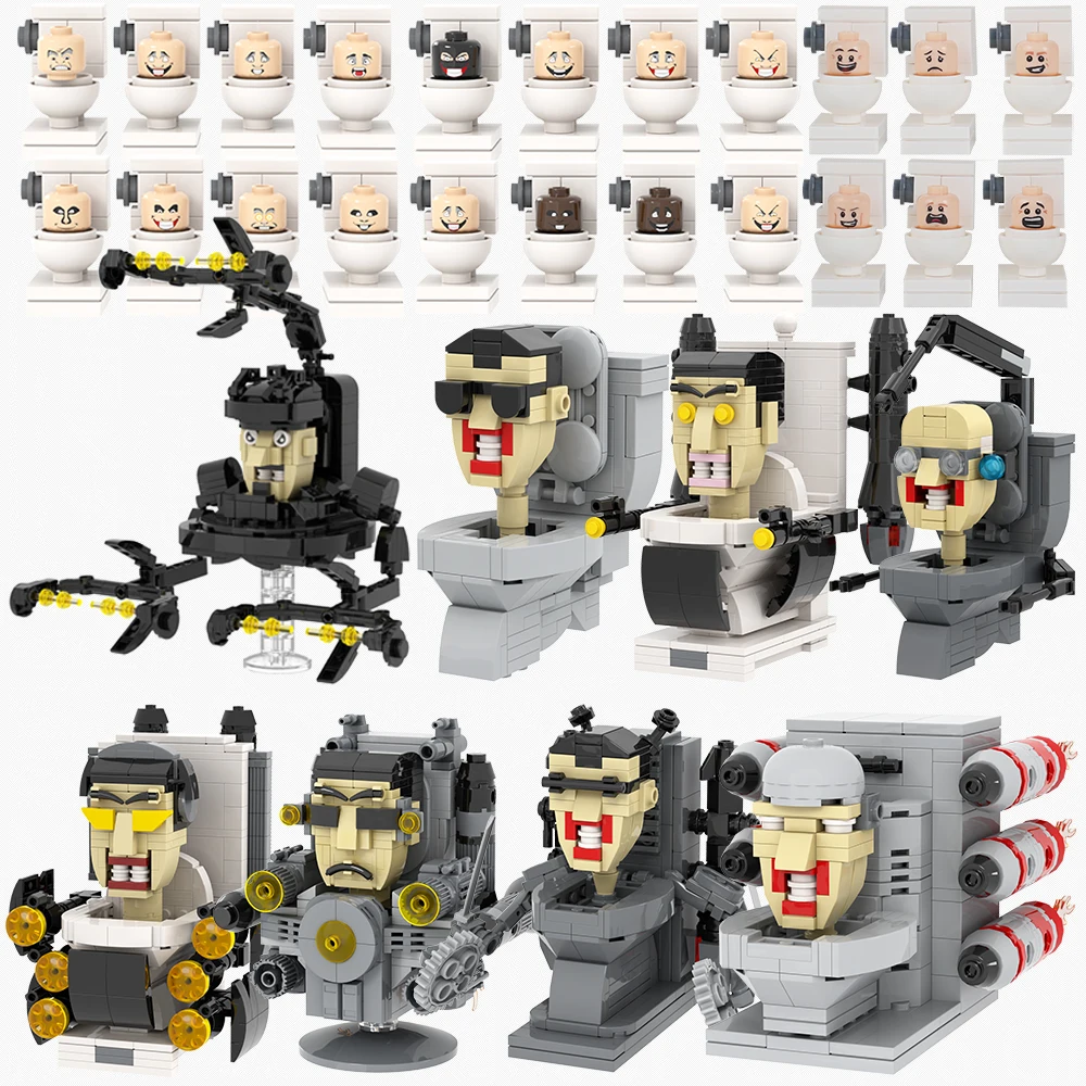 MOOXI-Skibidi-Toilet-Camp-Set-MOC-Bricks-Game-Super-Mutant-Police ...