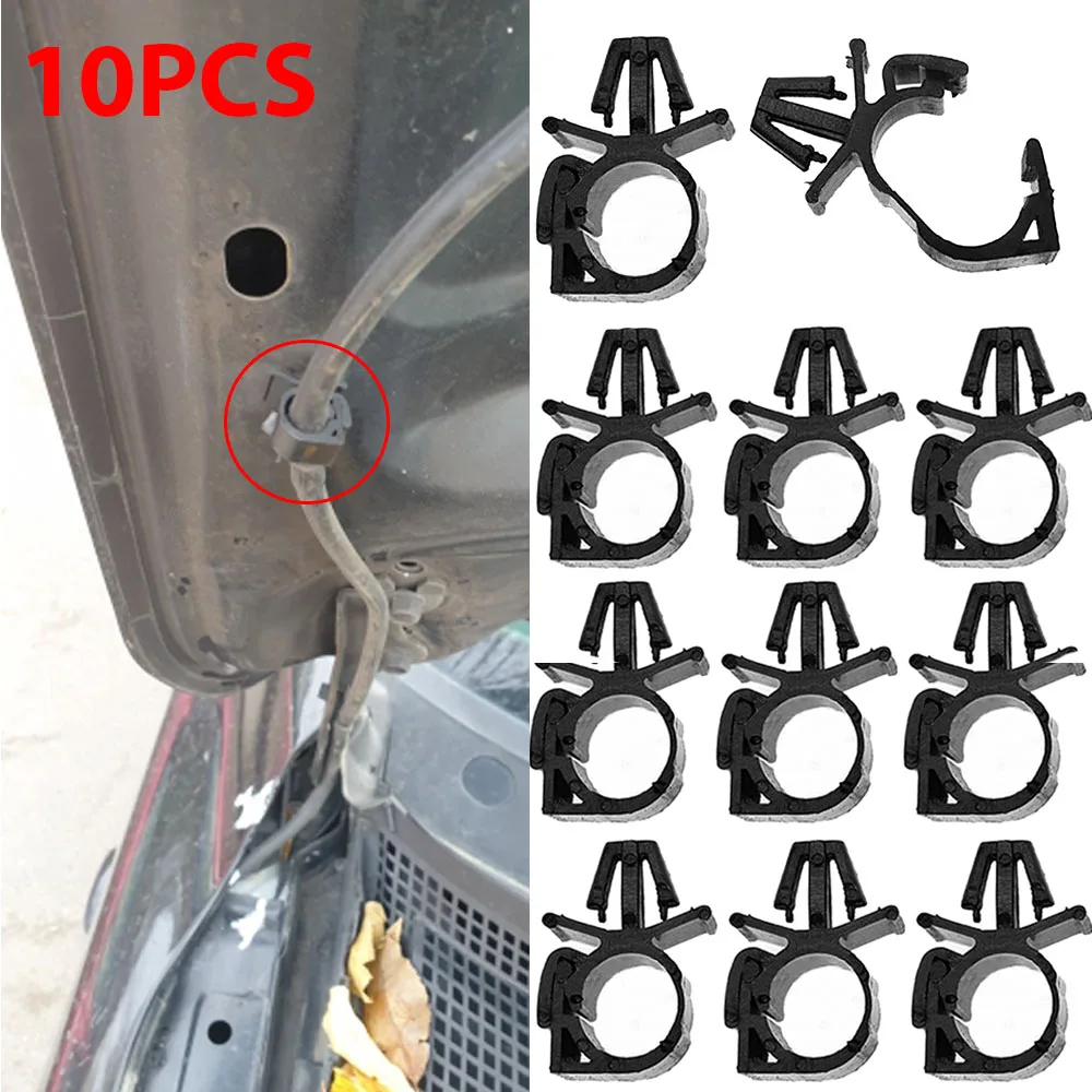 10pcs Car Wiring Harness Fastener Route Fixed Retainer Clip Corrugated ...