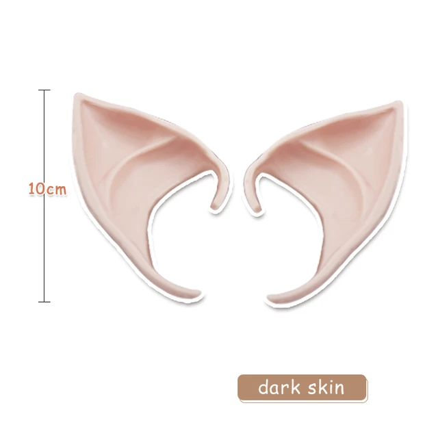1 Pair Latex Elf Ears Simulation Harmless And Soft Vampire Ear Prop ...