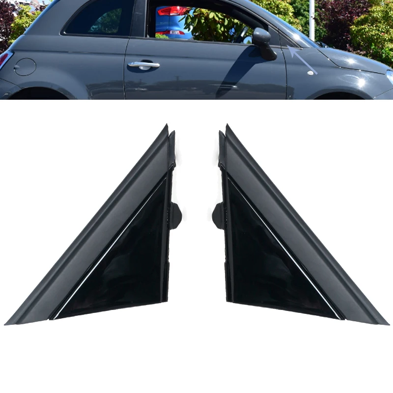 Molding Door Mirror Triangle plate Cover For FIAT 500 2012-2019 Flag ...
