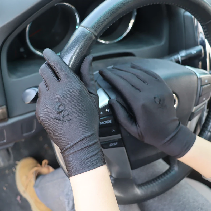 Super-elastic Full Finger Driving gloves Sun-shading Sunscreen Slip ...
