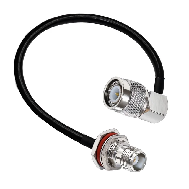 TNC Extension cable RG58 TNC Male Right Angle Plug to TNC Female Bulkhead WiFi Antenna Cable Low ...