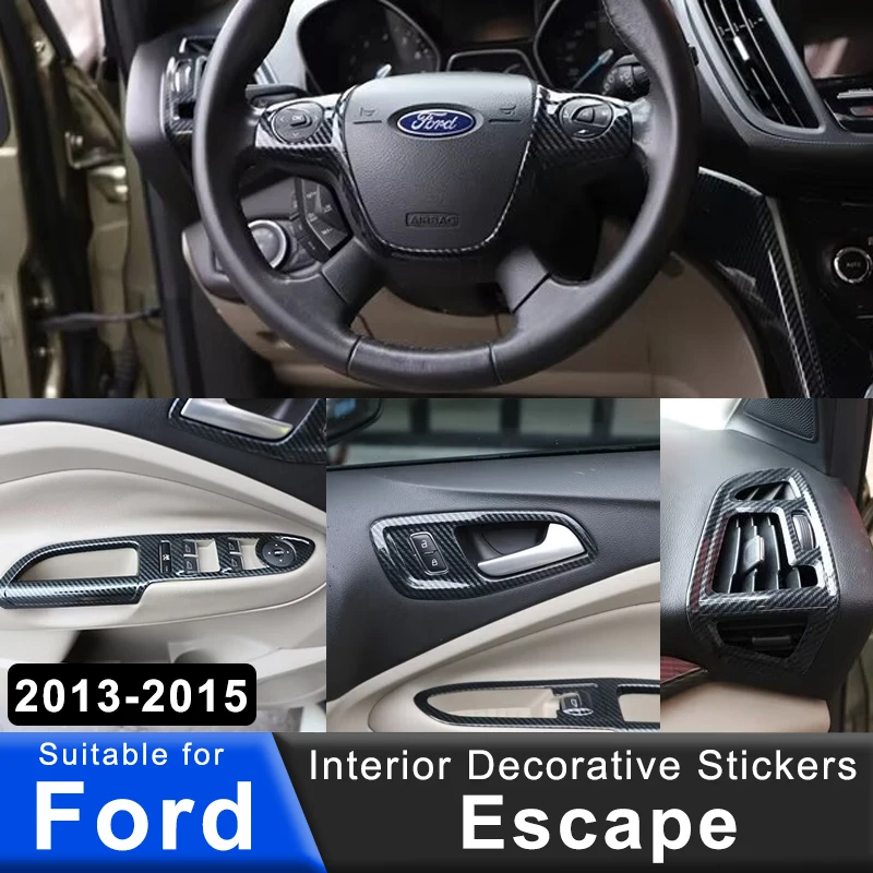 Car-Interior-Stickers-For-Ford-2013-2015-Escape-Car-Steering-Wheel ...