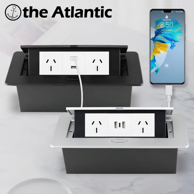 15A Australia Socket Pop Up Desktop Socket Table Outlet With USB Type C ...