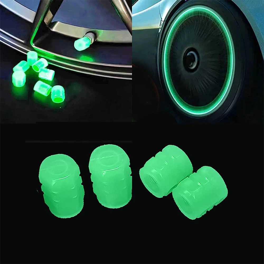 Universal Luminous Tire Valve Cap Car Wheel Hub Glowing Dust proof ...