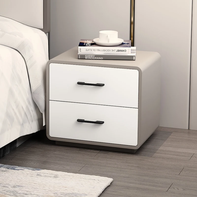 Modern White Bedside Table