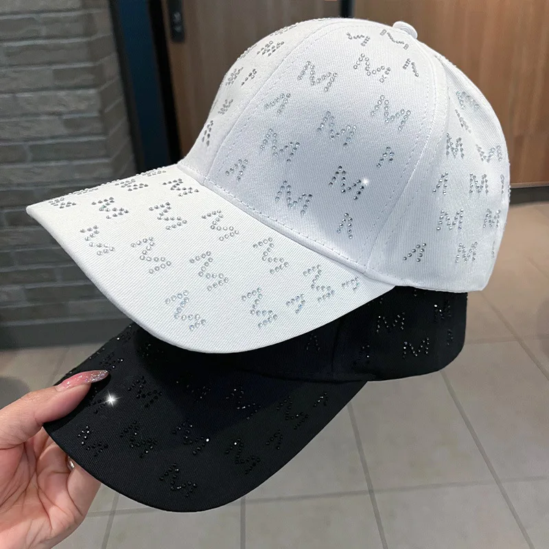 High Quality Letter Bright Diamond Baseball Caps Adjustable Snapback ...