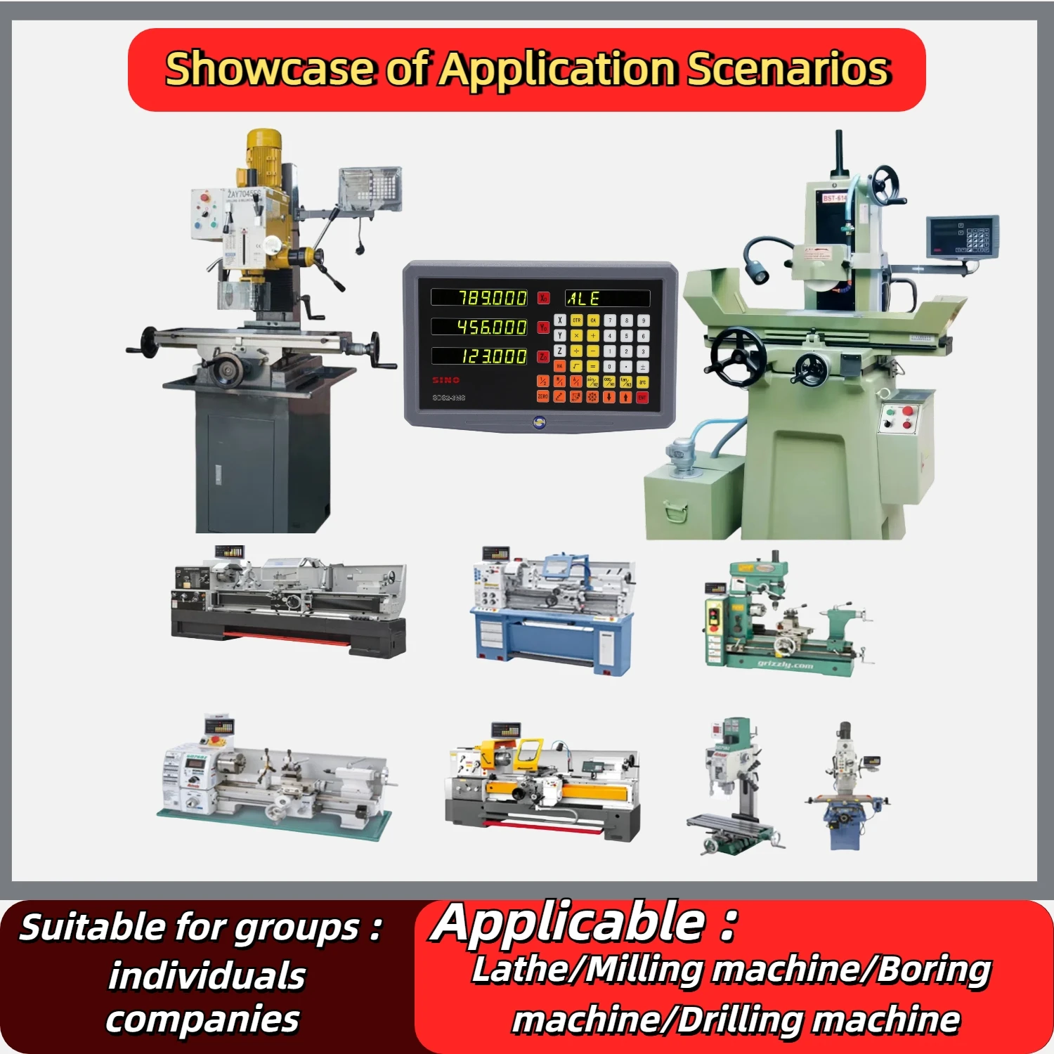 SDS2-3MS DRO-3V 3 Axis Digital Readout (DRO) Display Counter Screen Monitor