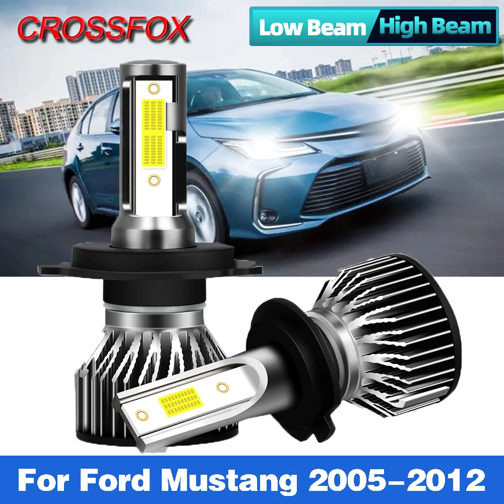 H13 LED Car Headlight 6000K White 90W 12000LM LED Headlight Bulbs 12V ...