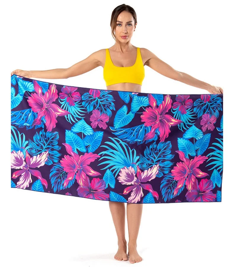 Microfiber Beach Towel Quick Dry 80x160cm Light Weight Easy to Carry ...