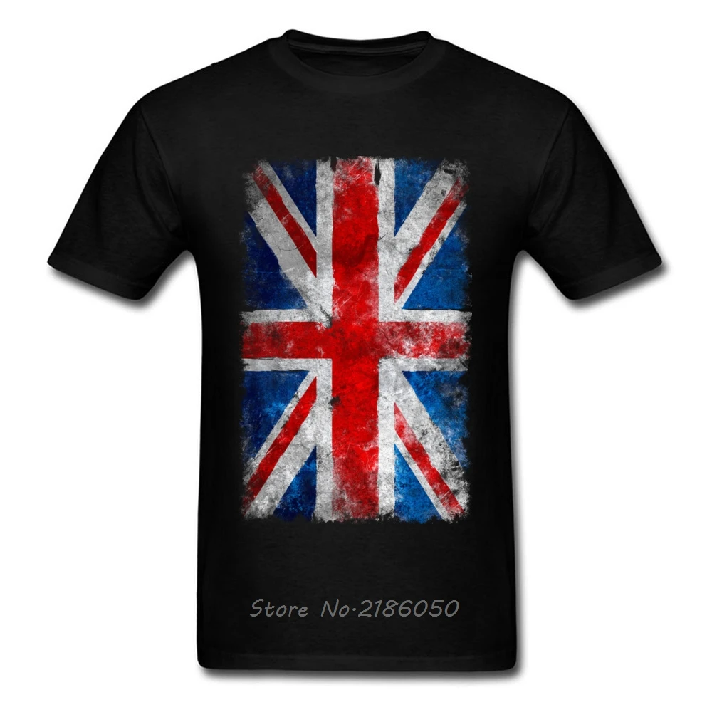British Flag Tshirt Men Union Jack Tshirts Print Vintage Shirts Guys O ...