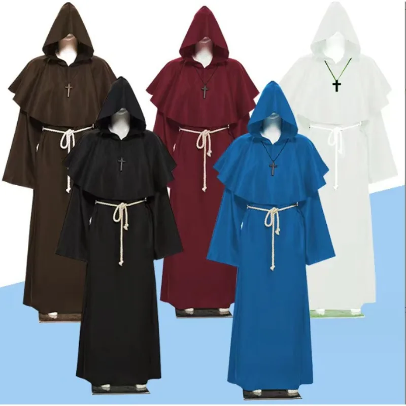 New-Halloween-Men-Medieval-Monk-Robes-Monk-Costumes-Wizard-Costumes ...