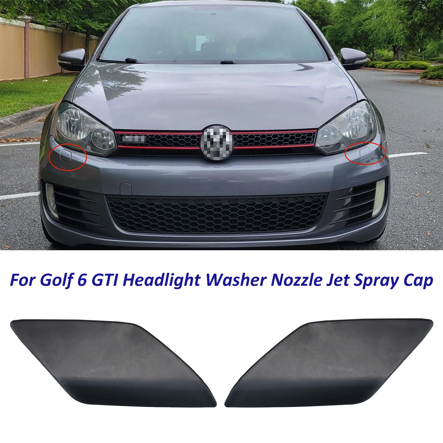 For Volkswagen Golf 6 GTI 2009-2013 Auto Headlight Washer Nozzle Spray ...