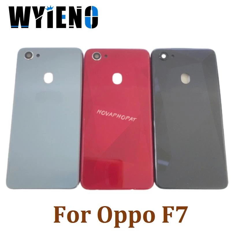 Wyieno For Oppo F7 Battery Cover Back Rear Door Housing Bezel Frame ...