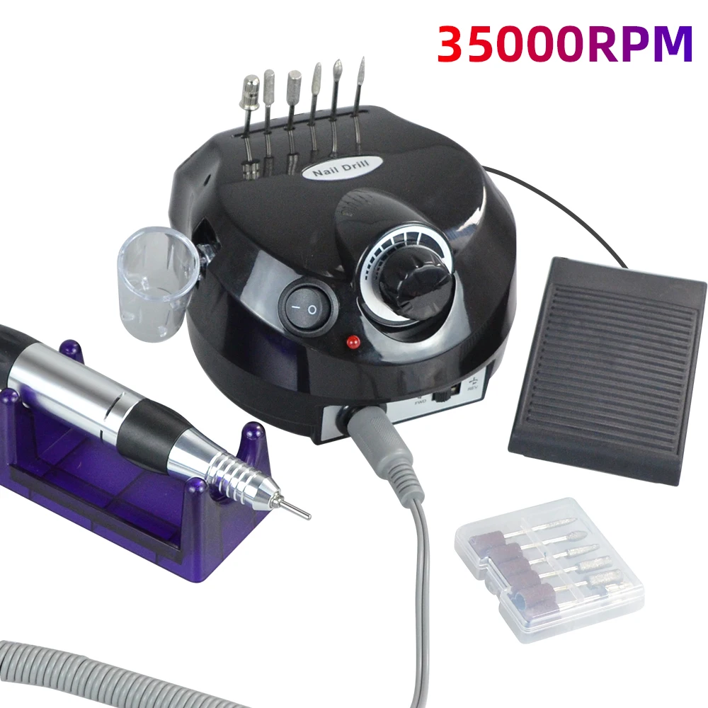 35000RPM Nail Drill Manicure Set Electric Nail Drill Machine ...