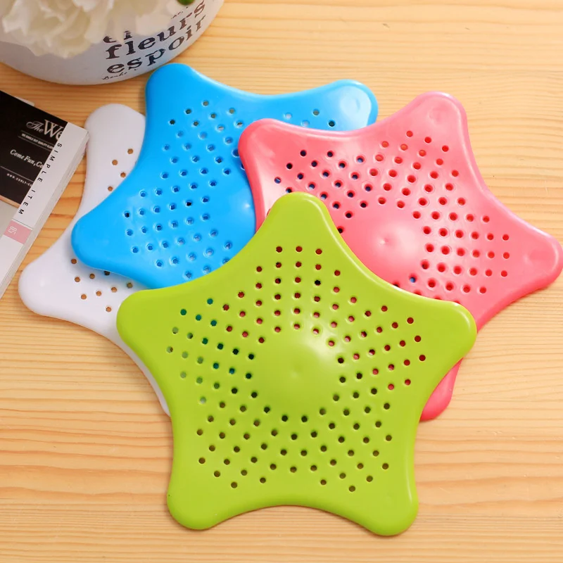 5-Color-Five-pointed-Star-PVC-Sink-Filter-Bathroom-Kitchen-Sewer-Filter ...