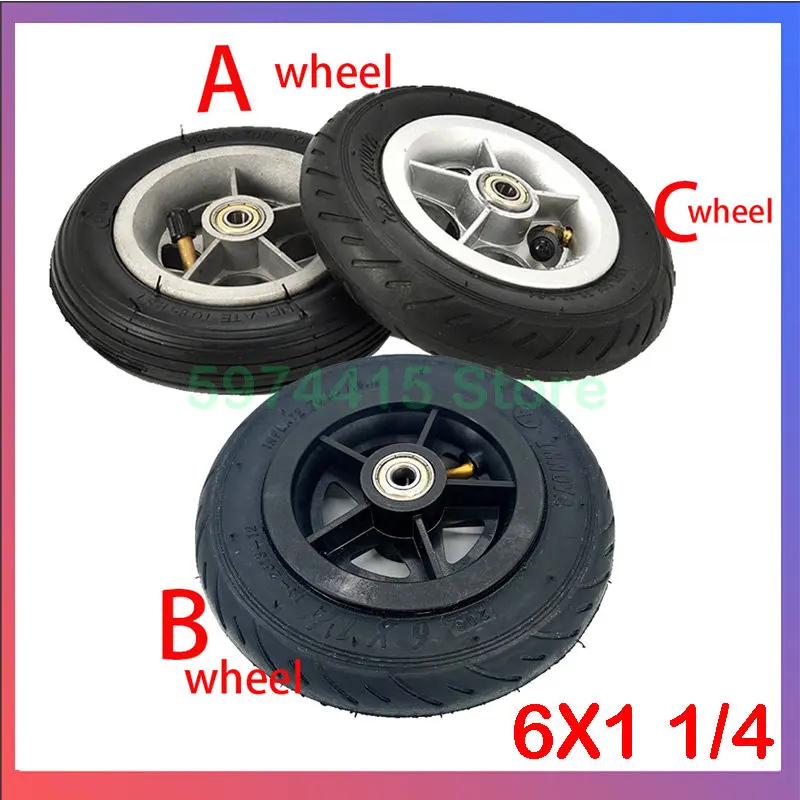 Ruedas de 150MM, neumáticos de 6x1, 1/4, tubo interior para bicicleta ...