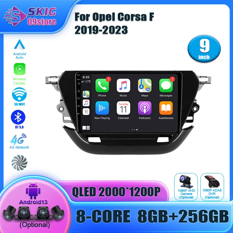 For-Opel-Corsa-F-2019-2023-Android-Touch-Screen-Autoradio-Car-Stereo ...