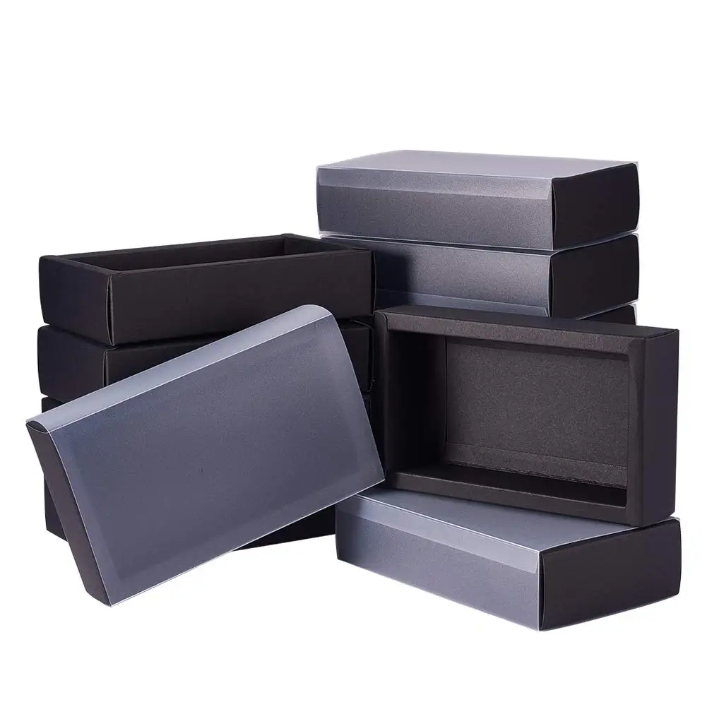 12PCS-kraft-gift-boxes-rectangle-kraft-paper-drawer-box-with-window-for ...