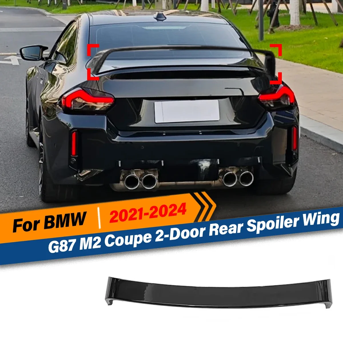 Rear Spoiler Wing For BMW G87 M2 Coupe 2-Door 2022 2023 2024 ABS Tuning ...