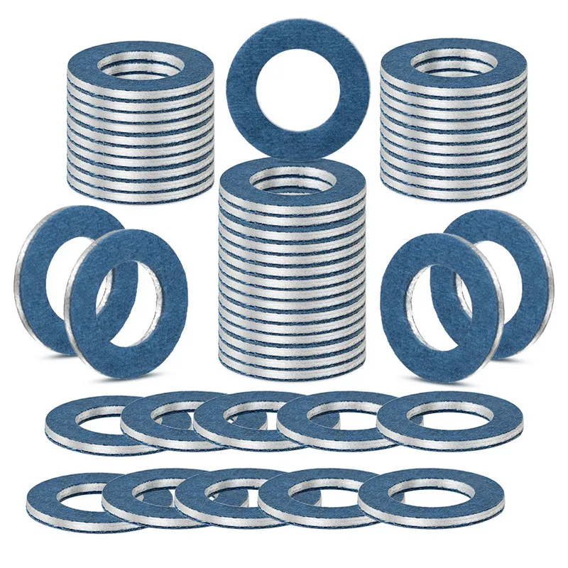 100-X-Thread-Oil-Drain-Sump-Plug-Gaskets-Washer-12mm-Seal-Ring-For ...