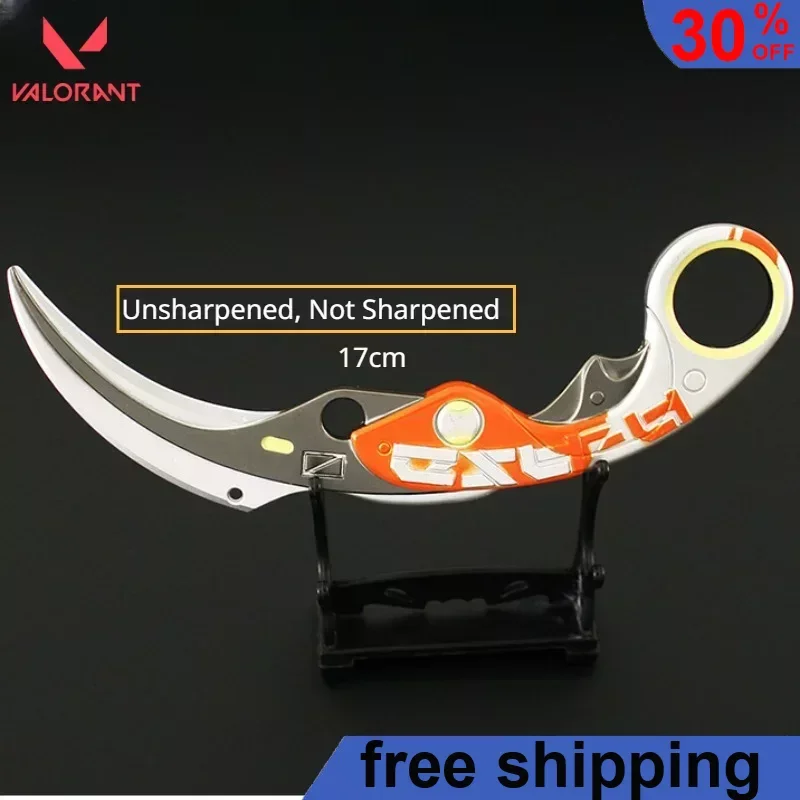 17CM-Valorant-Weapon-Melee-Velocity-Karambit-Tactical-Knife-Unsharpened ...