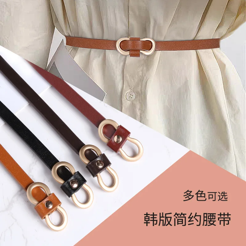 Cinturones de doble anillo para mujer, cinturón de moda para Vestido ...