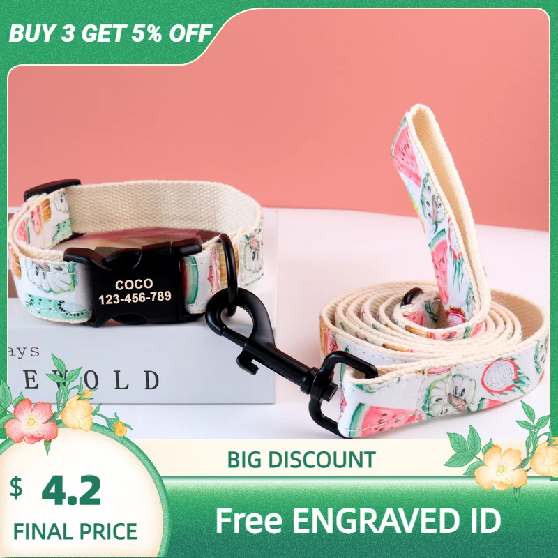Personalized-Fruit-Pet-Collar-Fresh-In-Spring-Nylon-Printed-Dog-Collar ...
