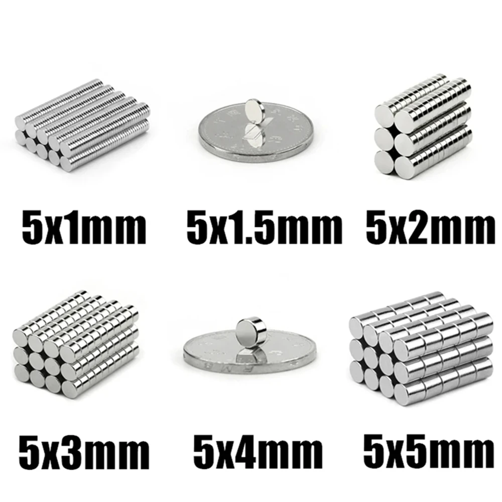 5-2000Pcs-5x1-5x1-5-5x2-5x3-5x4-5x5-5x6-5x8-5x10mm-N35-NdFeB-Round ...