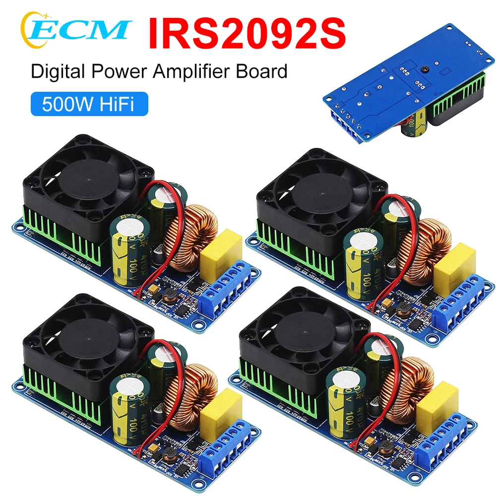 IRS2092-Stage-Power-Amplifier-Board-Class-D-Mono-Channel-HIFI-Power-Amplifier-Module-Dual-DC ...