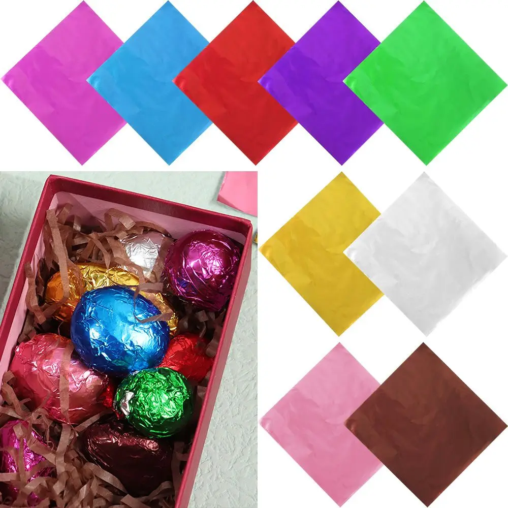 100-pcs-Golden-Color-aluminum-foil-Candy-Chocolate-biscuits-tin ...