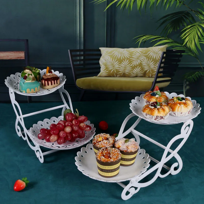 European-Style-Cake-Stand-Display-Rack-Fruit-Plate-Cupcake-Tray ...